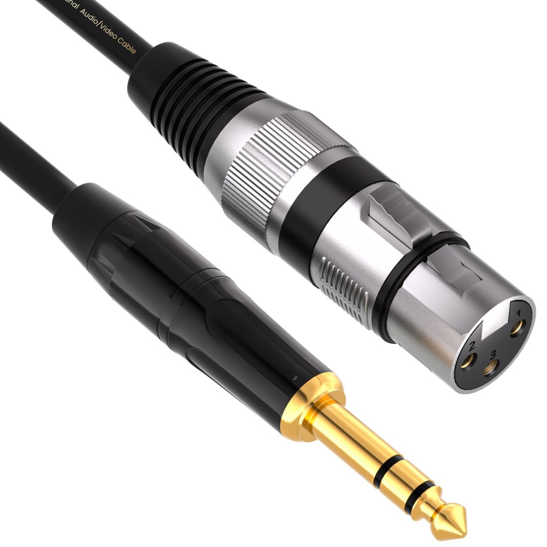 CABLE DE AUDIO 6,35 stereo a hembra 1,5M